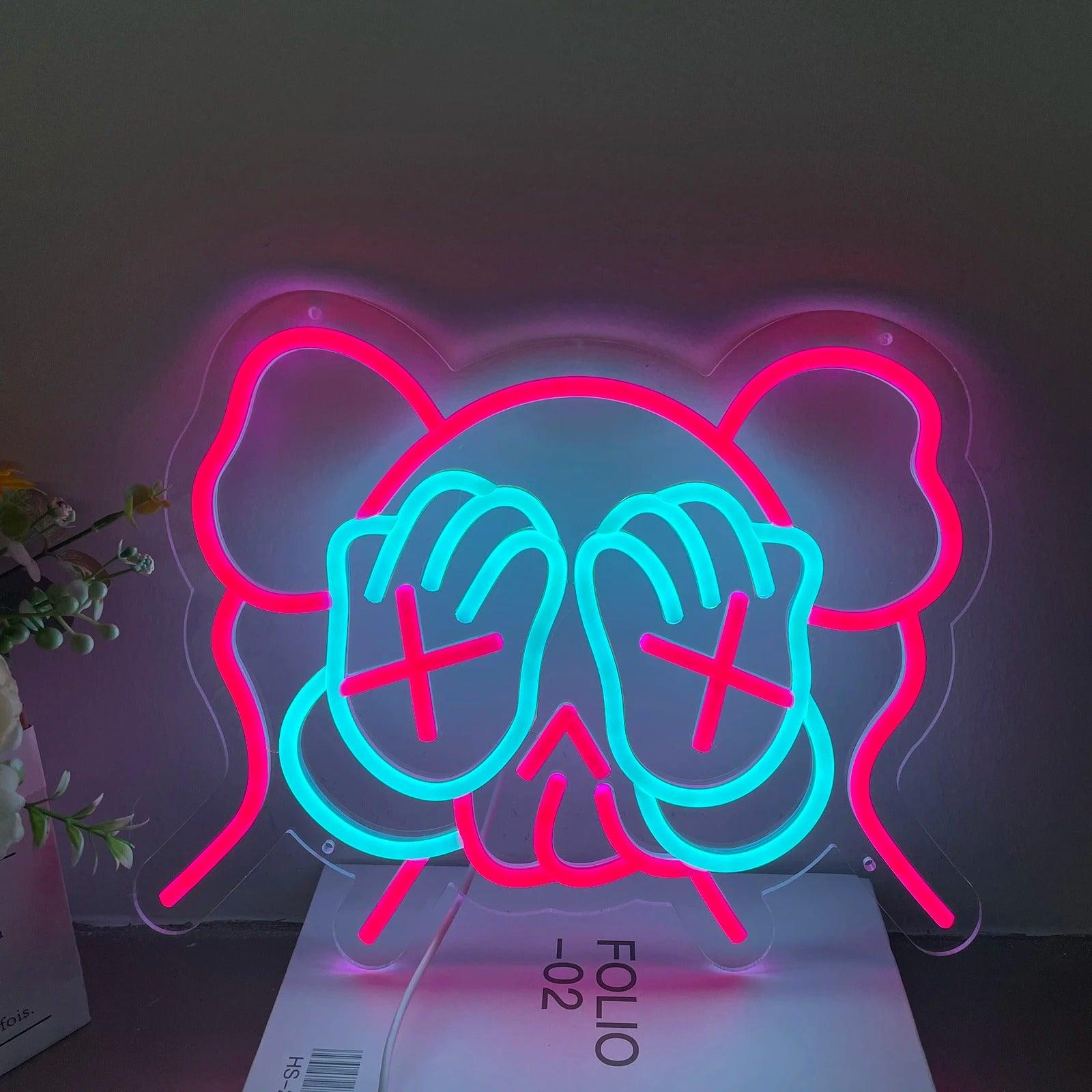 Kaws Neon Sign – Peace Origins.
